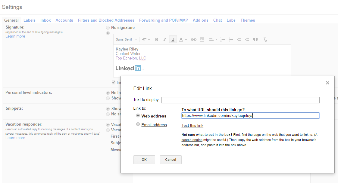 How To Add LinkedIn To Email Signatures LinkedIn Button For Email